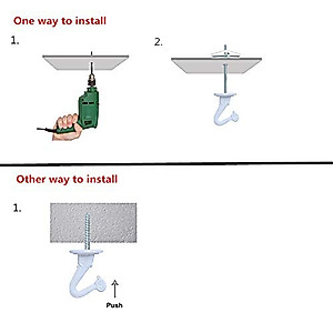 LIFEUNITE 10 Sets Metal Ceiling Hooks, White Heavy Duty Ceiling Hanging Hooks for Plant, Basket and Canopy