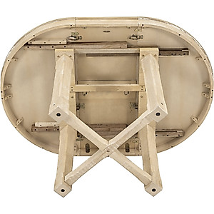 FIQHOME 5-Piece, Round to Oval Extendable Butterfly Leaf, Table and 4 Upholstered Chairs with Armrests,Kitchen Dining Set,Natural Wood Wash