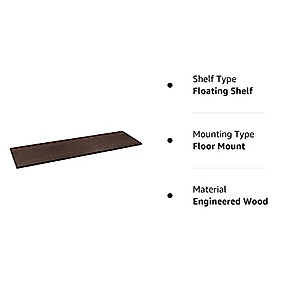 Knape & Vogt 1980 ESP 8X36 Shelf Board, 5/8 x 8 x 36, Espresso