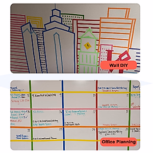 Clickslock Colored Masking Tape, 6 Rolls Painters Tape 1" x 55yd, Colorful Craft Tape, Rainbow Labeling Tape for Arts Crafts DIY, Decorative Paper Tape for Kids