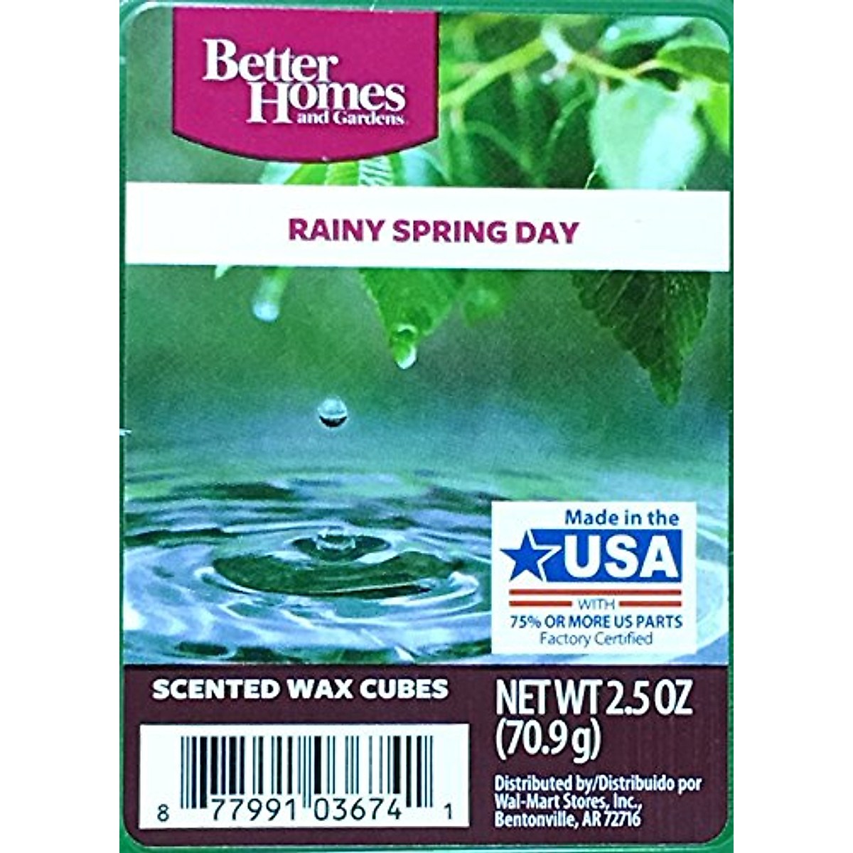 Better Homes and Gardens Rainy Spring Day Wax Cubes, 2.5 oz