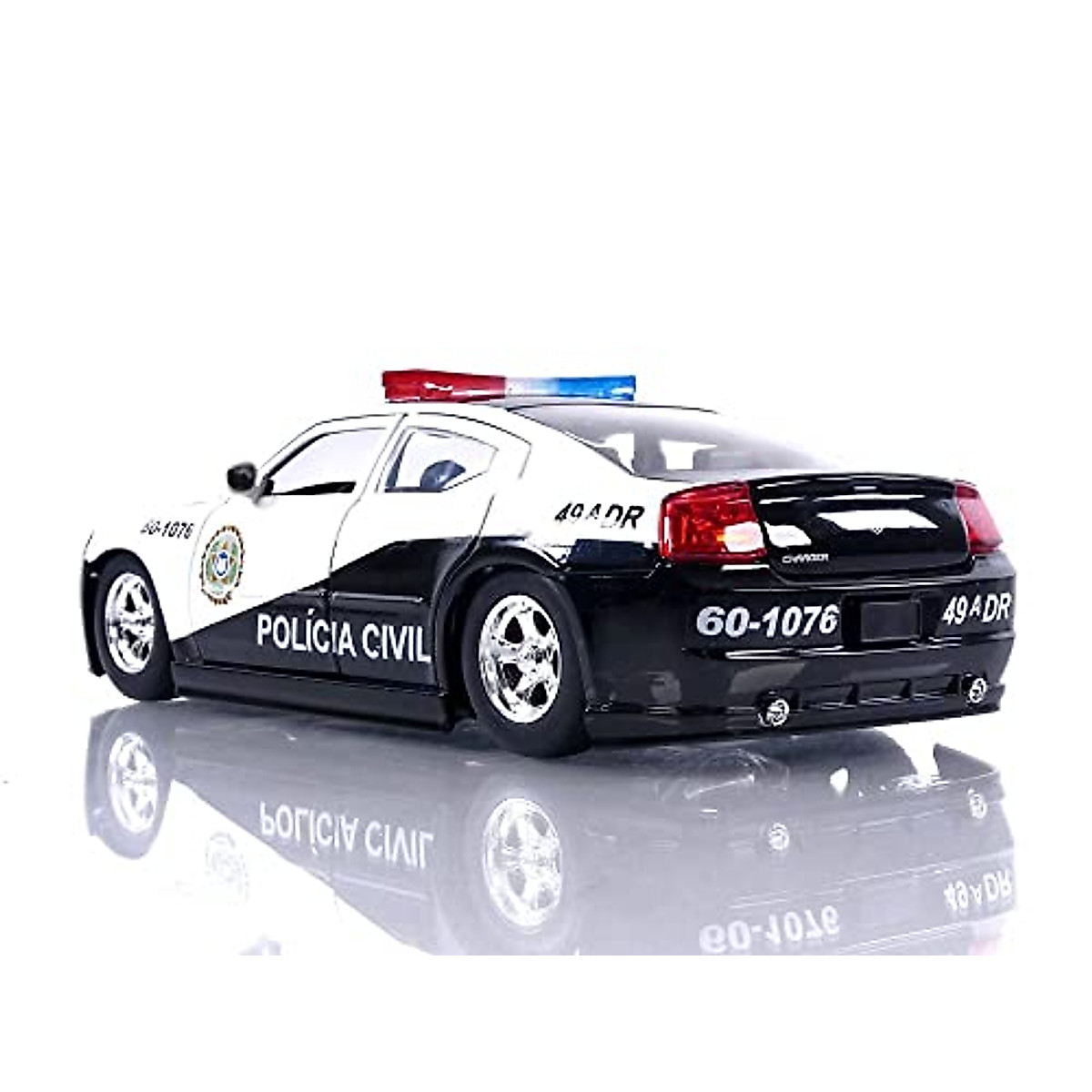 Fast & Furious 1:24 2006 Dodge Charger Police Car Die-Cast Car, Toys for Kids and Adults