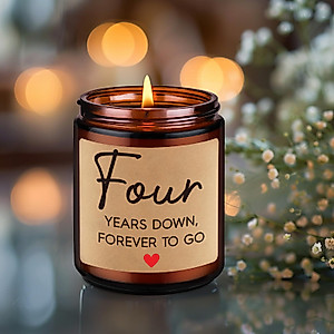 Fairy's Gift Anniversary Candle Gifts, 4 Year Anniversary Happy Gifts for Him Her Husband Wife Boyfriend Girlfriend, 4th Anniversary Couples Gifts, 4th Wedding Anniversary Romantic Gifts for Couple