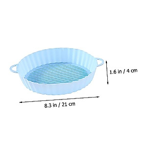 VALICLUD 12 Pcs Bakeware Round Baking Pan Oven Air Fryer Para Air Fryer Air Fryer Grill Air Fryer Silicone Liner Washing Machine Pan Silica Gel Silicone Baking Liners with Handle