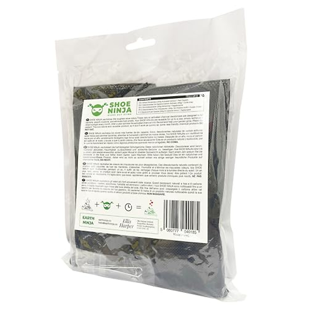 Shoe Deodorizer Inserts - Shoe Odor Eliminator - Activated Charcoal to Absorb Shoe Smell - Pack of 2 Shoe Smell Eliminator with Nail Clippers