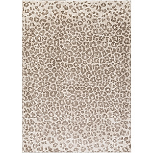 Hauteloom Bonhill Modern Animal Print Area Rug for Living Room, Bedroom, Dining Room - Bohemain Leopard Print Carpet - Tan, Terracota, Brown, Beige, Ivory - 5'3" x 7'3" (5x7)
