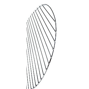 Barbecue Partner Round replacement charcoal bottom grate Korean bbq grill cooking wire mesh grid no foot, 14'' diameter, Stainless Steel, 14 x 14 x 0.4 inches