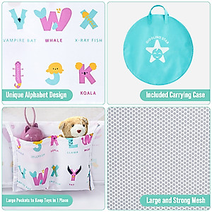 Giggling Star Crib Tent to Keep Baby from Climbing Out, Pack n Play Tent with Toy Pouch, Breathable & See-Through, Keeps Cats Out, Protects from Mosquito Biting, Safe Crib Net to Keep Baby in