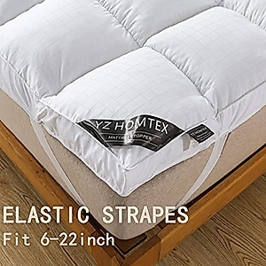 Warm Mattress Topper Twin 2 Inch Soft Plush Pillow Top 400TC Cotton Mattress Pad Bed Topper, Hotel Quality Down Alternative Pillow Topper, White