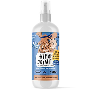 Huggibles Hip & Joint Support Liquid Supplement for Dogs & Cats – Daily Supplement for Mobility Support with Glucosamine, MSM, Chondroitin – Reduce Pain & Inflammation – Antioxidants for Longevity