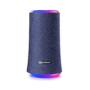 Anker Soundcore Flare 2 Bluetooth Speaker, with IPX7 Waterproof Protection and 360° Sound for Backyard and Beach Party, 20W Wireless Speaker with PartyCast,12-Hour Playtime, Blue (Renewed)