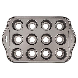 Mini Muffin Cheesecake Pan,12 Cavity with Removable Bottom Cupcake Pan Mini Round Cake Pans Nonstick Cake Mold DIY Baking Cake Mold Bakeware Kitchen Utensils