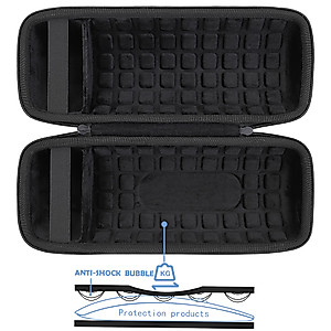 co2CREA Hard Travel Case Replacement for JBL Charge 4 / Charge 5 Waterproof Bluetooth Speaker (Black Case)