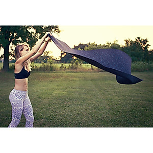 SUGA Premium 100% Recycled Yoga Mat (EXTRA LARGE) - Textured Non-Slip for Hot Yoga, Eco-Friendly, 5mm Thick, 75” x 26”, Made in USA