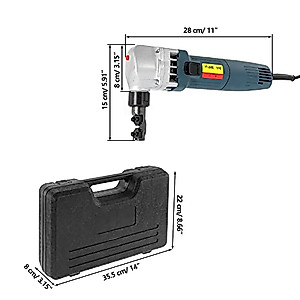 POWLAB Sheet Metal Nibbler Electric Metal Nibbler Cut 1.8mm/0.07'' Steel Plate Metal Nibbler Cutter Sheet Steel Nibbler with 1700RPM High Speed Rotor for Cutting Stainless Steel,Aluminium, Plastic