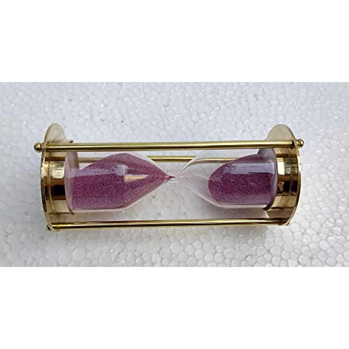 Antique Hourglass Sand Timer 3 min. Decorative Modern Brass Sand Timer Hourglass hanzla Collection by Indian Instruments, 6 inch