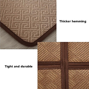Tatami Carpet Mat Non-Slip Foldable, Rattan Sleeping Mat Crawling Mats, Living Room Bedroom Area Rug Soft Cushion Floor Futon, Japanese Floor Bed Sleeping Rest Playing Mat