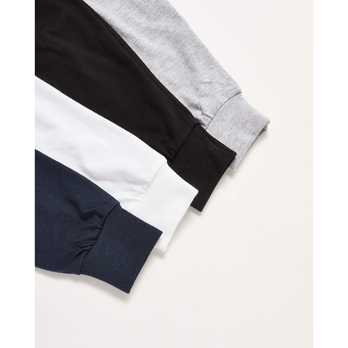 Galaxy by Harvic Boys’ Long Sleeve T-Shirt – 4 Pack Basic Solid V-Neck Shirt – Long Sleeve Base Layer Top for Boys (S-XL), Size Large, Black/White/Heather Grey/Navy