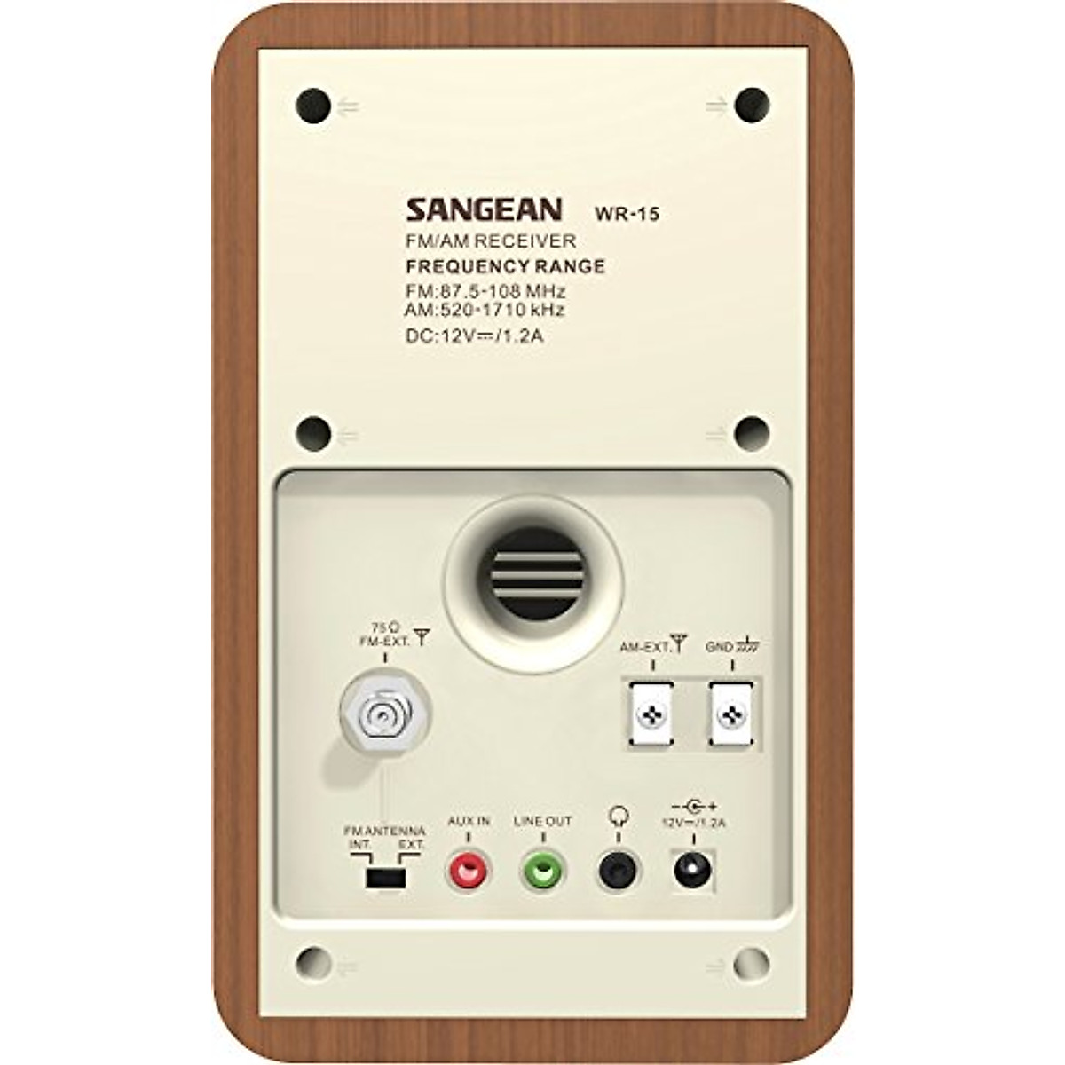 Sangean WR-15WL AM/FM Table Top Wooden Radio, Walnut
