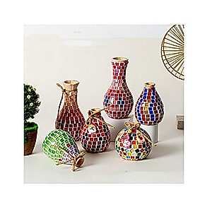 Mosaic Tiles Squares Black Crystal Mosaic Glass Tile for Crafts Bulk DIY Picture Frames Handmade Jewelry Coasters Art Material Decoration,1x1cm,100 Pieces