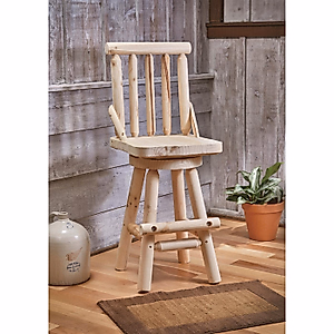 CASTLECREEK Log Swivel Stool, 300-lb. Capacity 24"