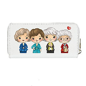 Golden Inspired Girls Wallet TV Show Merchandise Gifts PU Leather Zip Around Purse Spacious for BFF Best Friend Birthday Gift