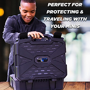 CASEMATIX Miniature Storage Hard Shell Figure Case - Dual Layer Customizable Foam Case for Standard Miniatures, Large Units and Vehicles, Compatible with Warhammer 40k, DND & More!
