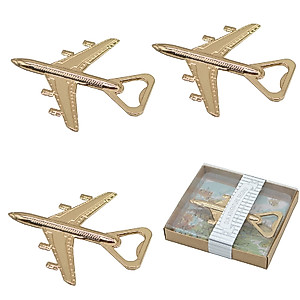 12 Pcs Airplane Bottle Opener with Gift Box for Baby Shower Return Gifts and Party Favor Wedding Birthday Decorations (12pcs with Gift Box)