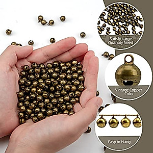 MCPINKY Bronze Jingle Bell,400pcs Small Bells DIY Mini Bell Bracelet Anklets Necklace Knitting and Jewelry Making,6mm
