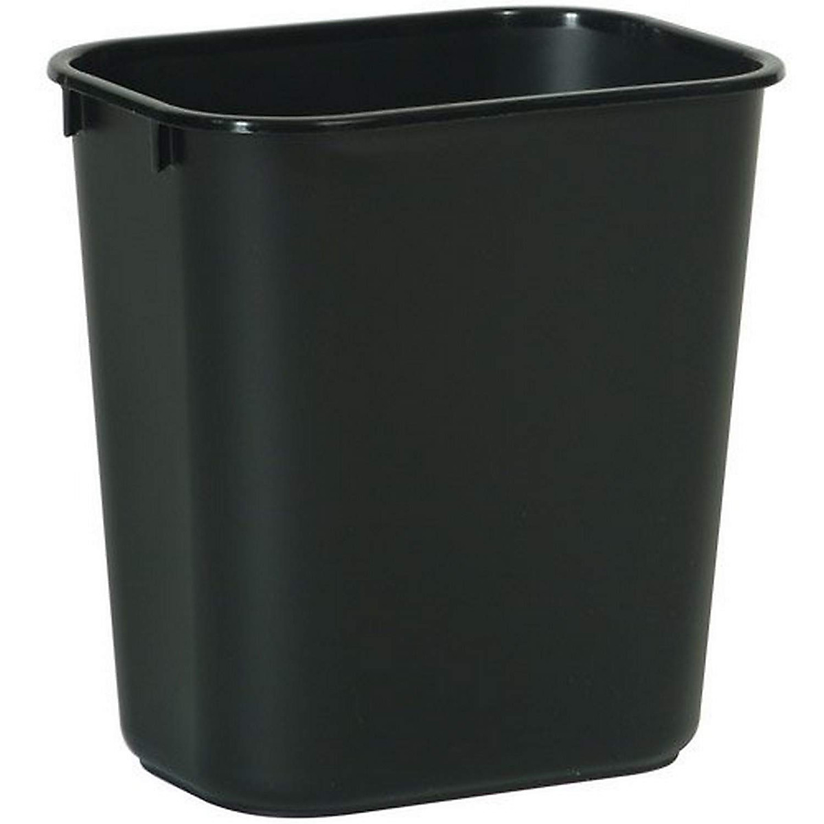 Rubbermaid Commercial Standard Wastebasket, 12.1" x 8.1" x 11.4", Black