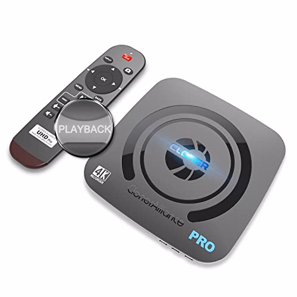 ClonerAlliance UHD Pro, 4K Video Recorder, HDMI Capture DVR with H.265/H.264 Codec, Cinematic 4K@24fps Recording(Up to 4K@30fps), No PC Required.