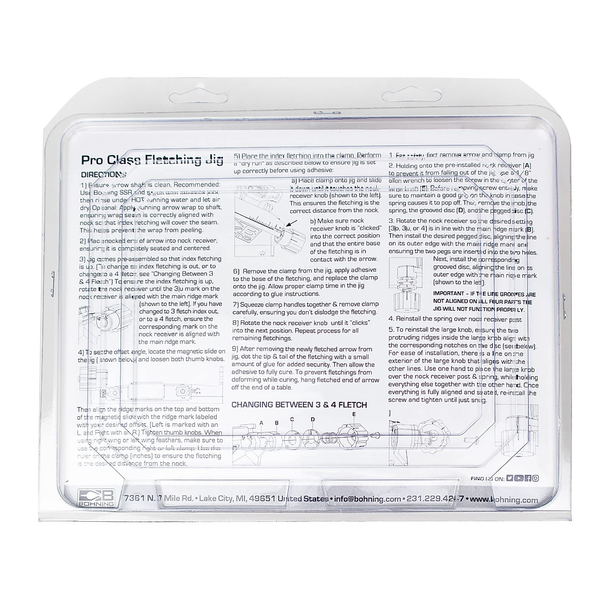 Bohning Pro Class Fletching Tool Right Clamp 1349
