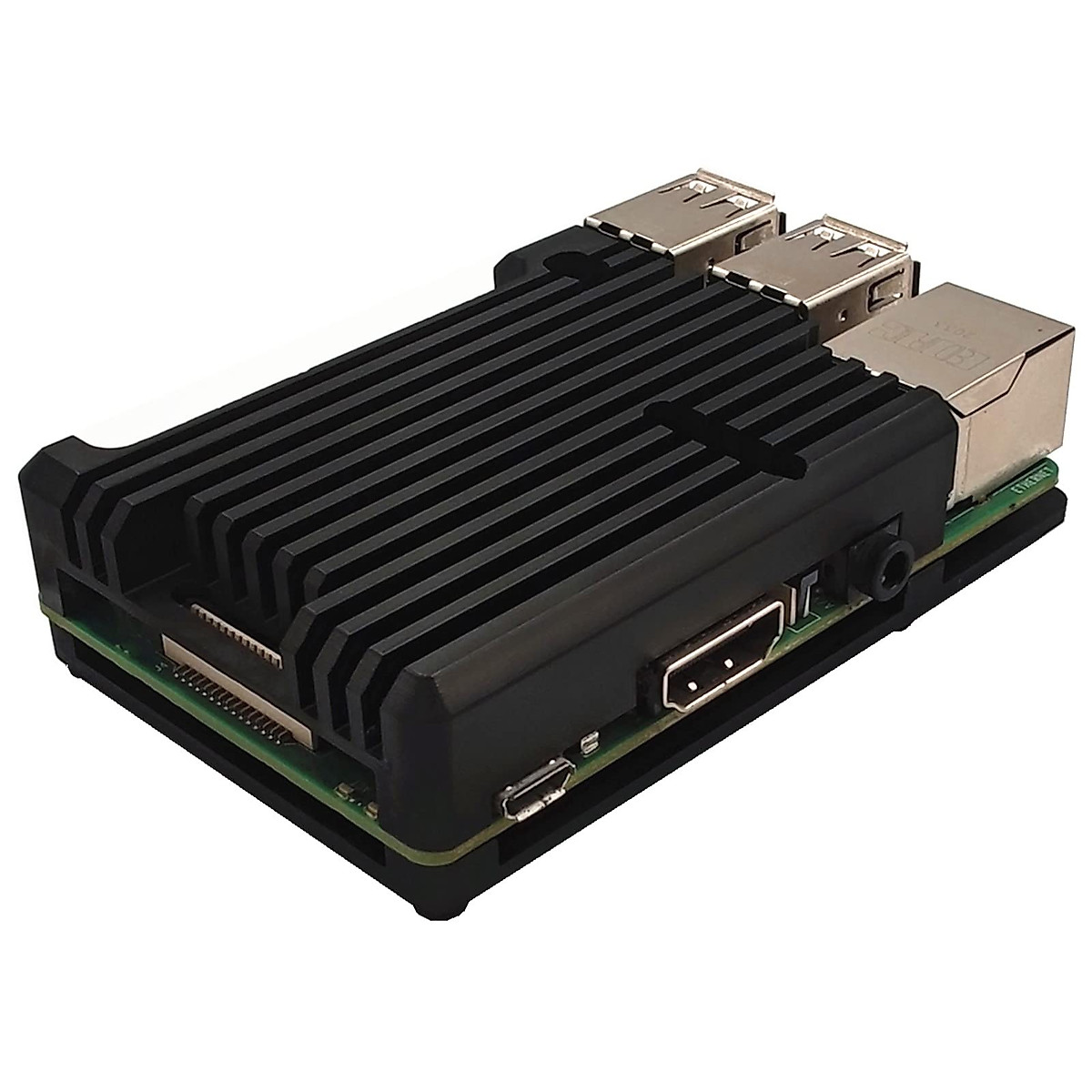 Raspberry Pi 3 Model B+ Aluminum Case Metal Shell Black Enclosure Compatible with Raspberry Pi 3 Model B