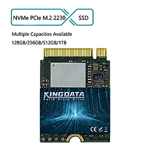 KINGDATA 256GB M.2 2230 NVMe PCIe SSD Gen 4.0X4 - Internal Solid State Drive Compatible with PS5, Steam Deck, Microsoft Surface, Ultrabook, Laptop, Desktop (256GB, M.2 2230 NVMe 4.0)