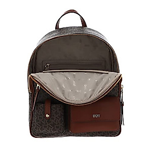 DKNY Women's Zyon Backpack Bag, Mocha/Caramel, Large
