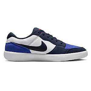 Nike SB Force 58 Shoes, Obsidian White Hyper Royal Obsidian, 42.5 EU