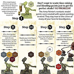 The Army Painter Paint Set - Miniature Painting Kit with 100 Rustproof Mixing Balls & 60 Nontoxic Acrylic Paints for Wargamers Hobby Model Paints for Plastic Models - Mini Figure Painting Kit