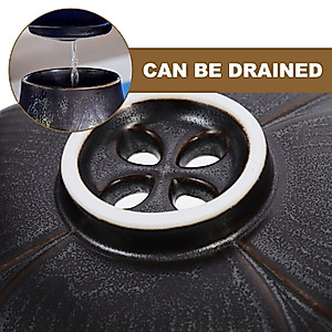 DOITOOL Fruit Tray Ceramic Footed Fruit Bowl: Lotus Shaped Snacks Plate Decorative Dessert Cake Serving Bowl Appetizers Platter Tray for Home Party Kitchen Ceramic Fruit Bowl