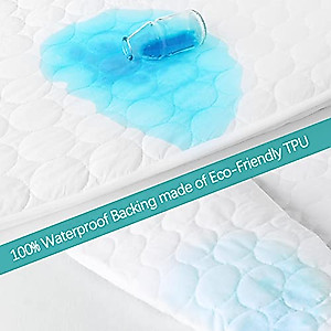 Pack N Play Mattress Pad Sheets Fitted Waterproof Mini Crib Mattress Protector 39” x 27” Fit Graco Pack and Play Mattress Machine Wash Quilted Playard Mattress Cover