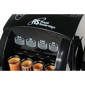 Royal Sovereign 1 Row ECO-Friendly Manual Hand Crank Coin Counter/Sorter (QS-2N), Single,Black