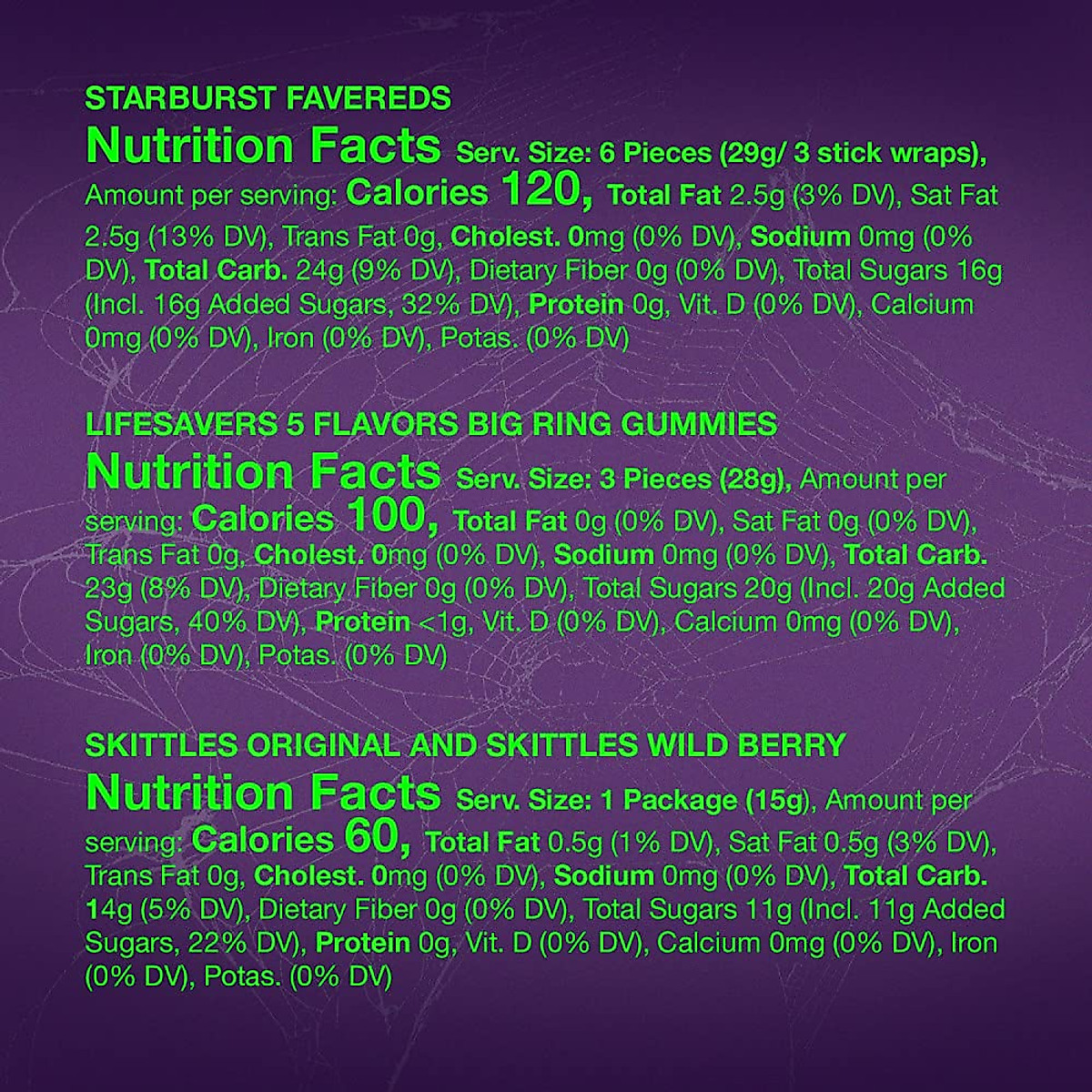 SKITTLES Wild Berry, SKITTLES Original, STARBUST FaveREDS, and LIFE SAVERS Gummy Candy Assortment, 32.82 oz Bag
