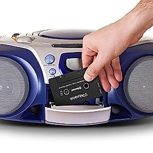 Aluratek Universal Bluetooth Audio Cassette Receiver, Built-in Rechargeable Battery, Up to 8 Hours Playtime, Audio Receiving up to 33 Feet