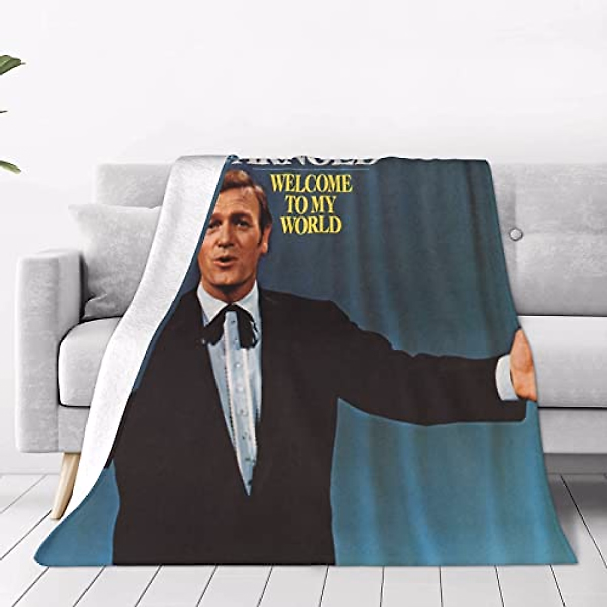 Flannel Blanket Eddy Arnold Soft Lightweight Throw Blanket Warm Durable Sofa Couch Decor Beding 50"X40"