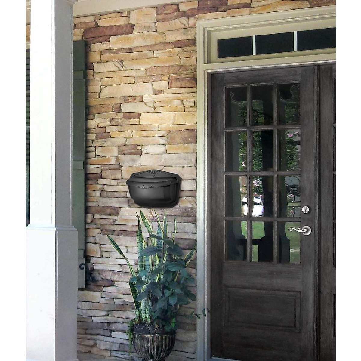 ARCHITECTURAL MAILBOXES 2541RZ-10 Villa Wall Mount Mailbox, Large, Rubbed Bronze