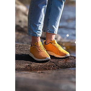 Icebug Eli RB9X Walking Shoe with Traction Sole, Mustard, 6.5