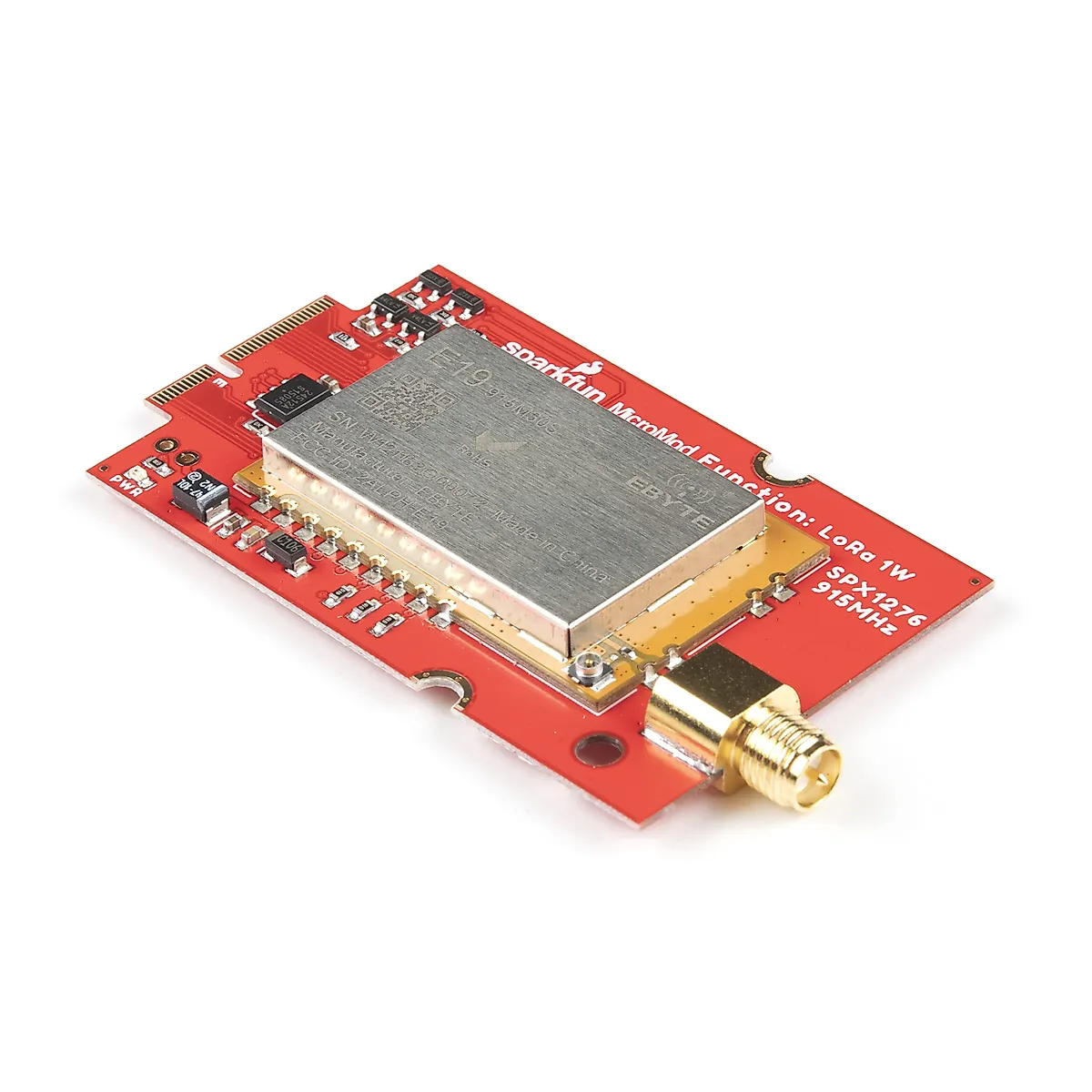 SparkFun MicroMod LoRa Function Board - 1W 915M30S LoRa Module Frequency Range: 900-931MHz Transmit Power 28.5-30dBm (max) Modulation LoRa, FSK, GFSK, MSK, GMSK, OOK Antenna Impedance: 50Ω