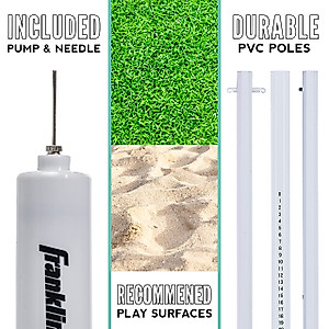 Franklin Sports Fun 5 Combo Outdoor Game Set - Backyard, Beach + Camping Games for Kids - Badminton, Volleyball, Flip Toss, Flying Disc - Horseshoes or Ring Toss