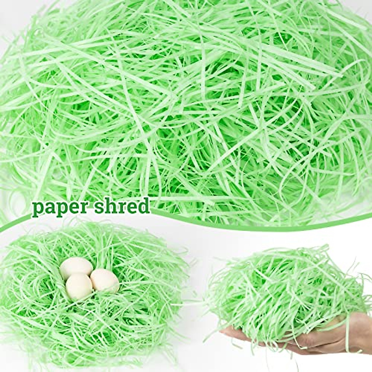 Easter Grass, Easter Grass Basket Filler, Suitable for Easter Party Decoration, Gift Wrapping, Easter Basket Filler