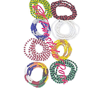 8 Collares de Santeria Siete Potencias Africanas, Elegua, Chango, Obatala, Yemaya, Oshun, Ogun, Oshun 7 african powers