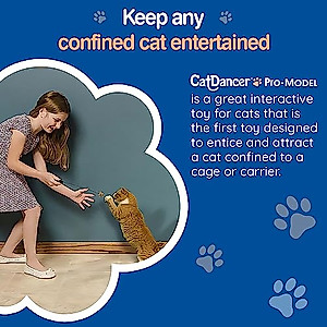 CAT DANCER Products Pro-Model Cat Toy with Cage Clip, Interactive Cat Toy for Cat Confined in Carrier